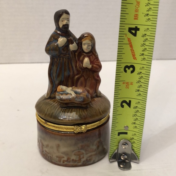 Accents | Vintage Nativity Trinket Box Mary Joseph Baby Jesus | Poshmark